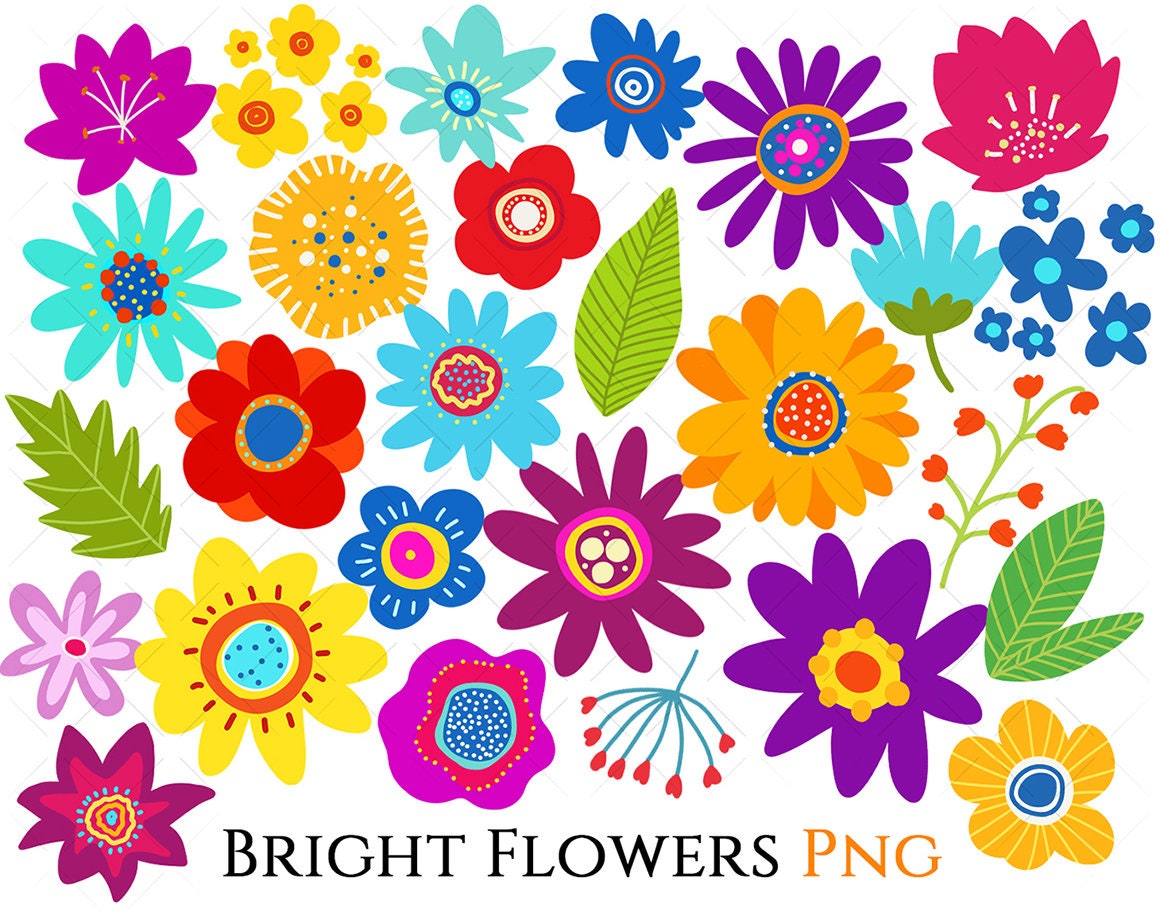 Bright Flowers Clipart