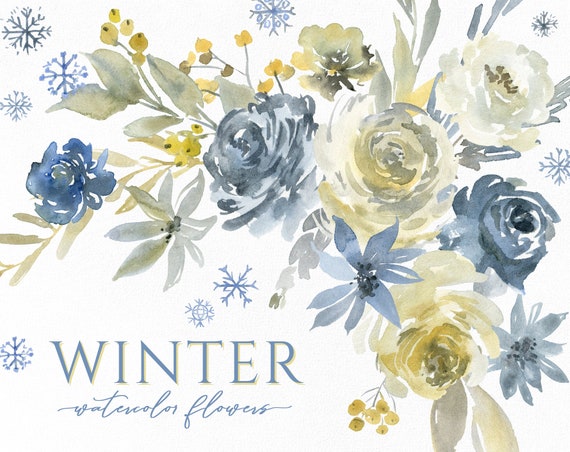 Winter Flowers Clip Art