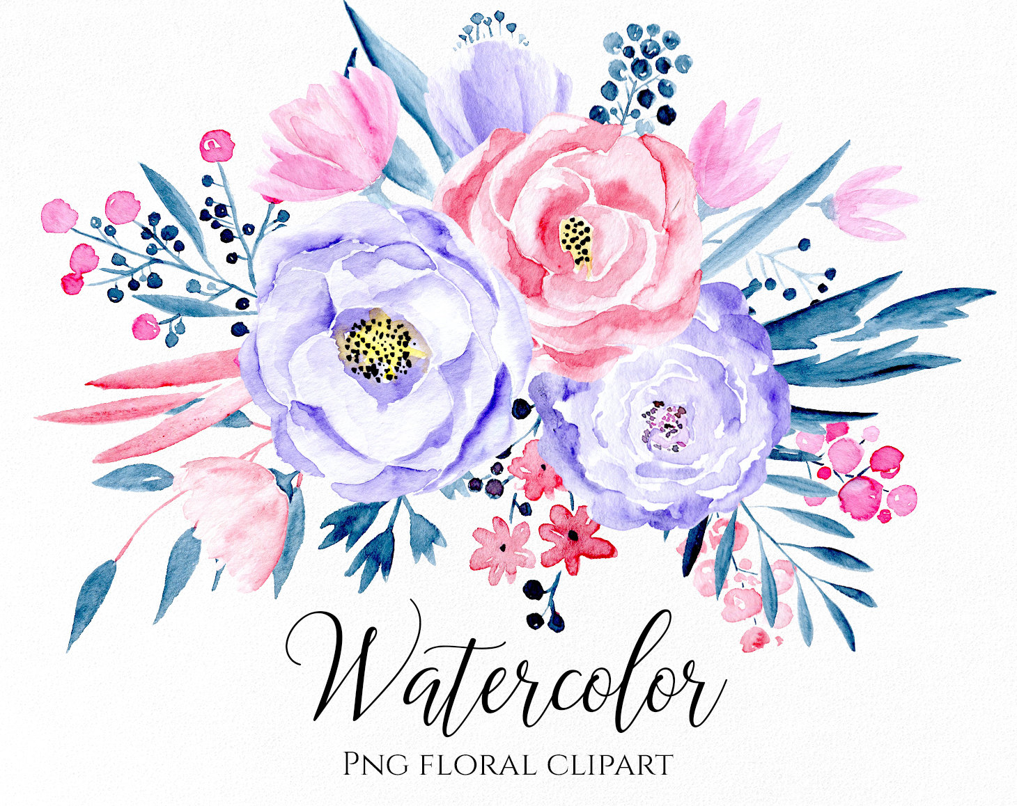 Pink And Purple Flower Border