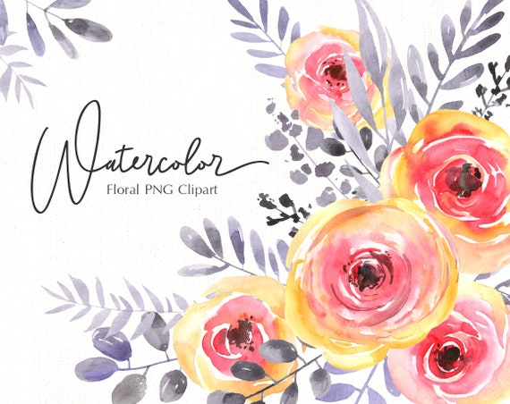 Yellow And Gray Flower Clip Art