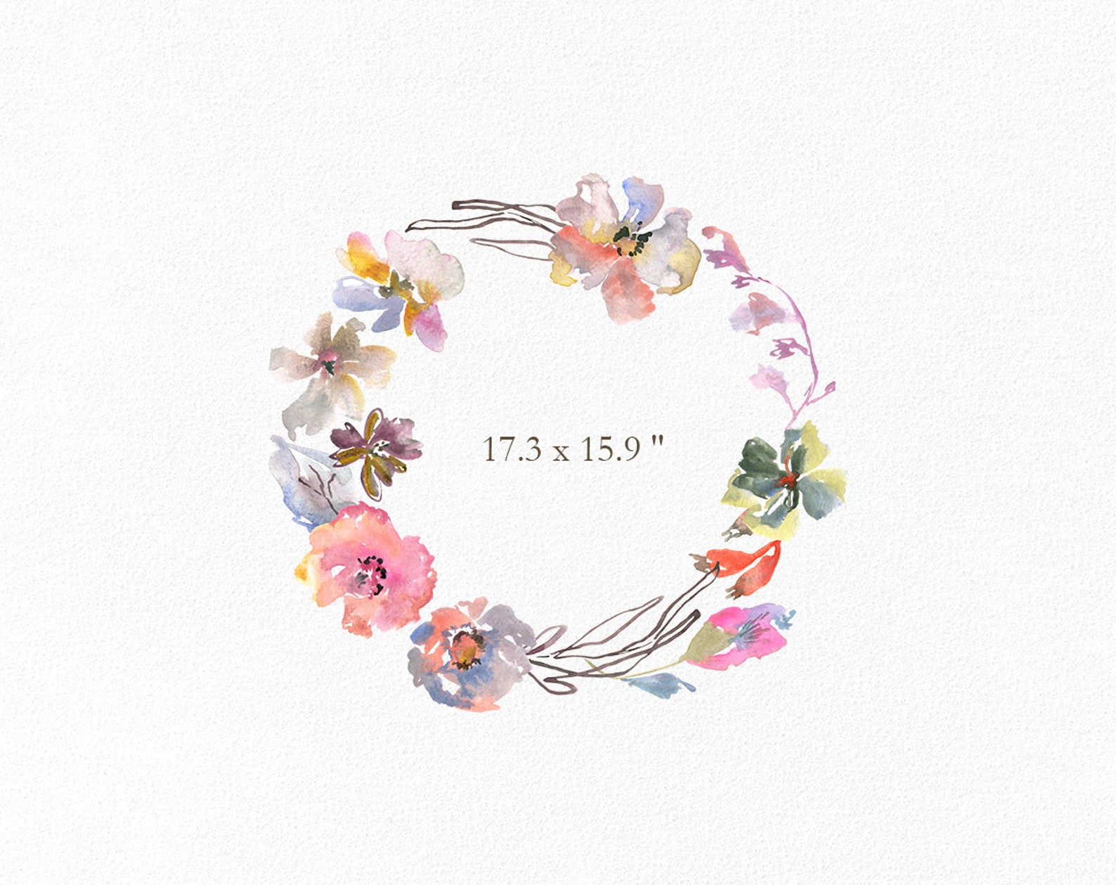 Watercolor Floral Clipart Modern Flowers Clip Art Pink Blush | Etsy