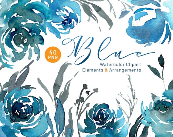 Turquoise Flower Clip Art