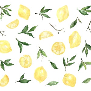 Watercolor Lemon Clipart Yellow Green Fruit Citrus Lemons Clip Art ...