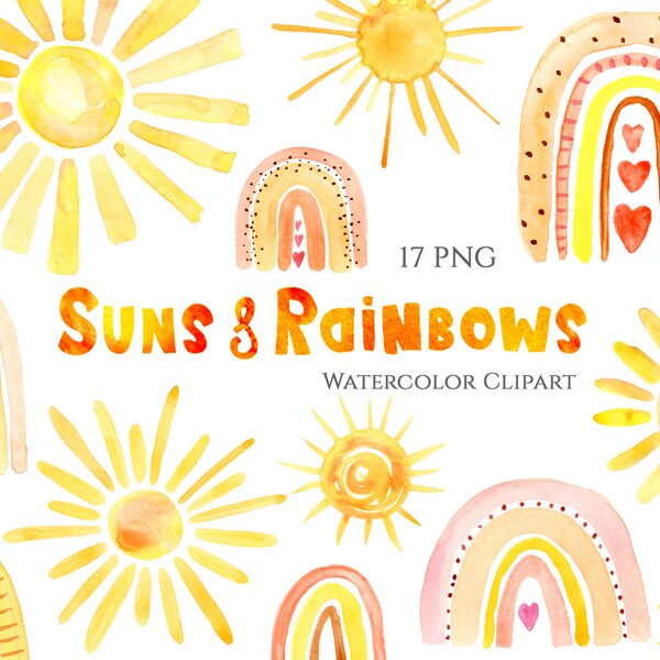 Cute Sun Clipart - Etsy