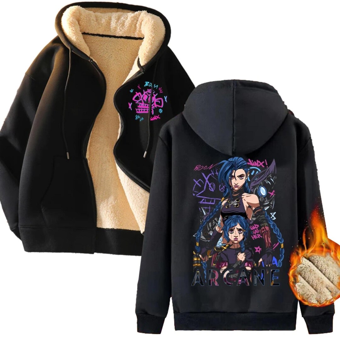 Jinx Arcane Jacket , Arcane Jinx Hoodie, Vi Hoodie, Arcane League of ...