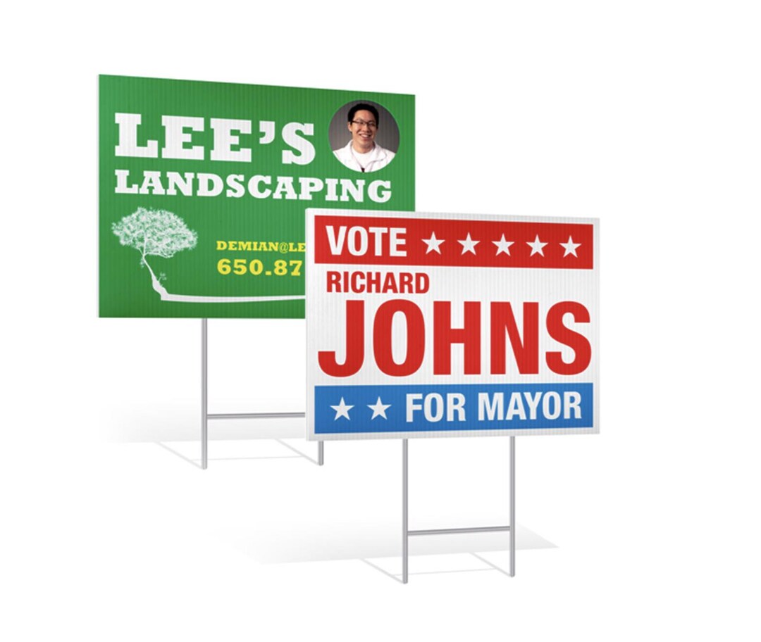 Custom Yard Sign, 24x18", 18x12", 36x24", Full Color Double Sided, H ...