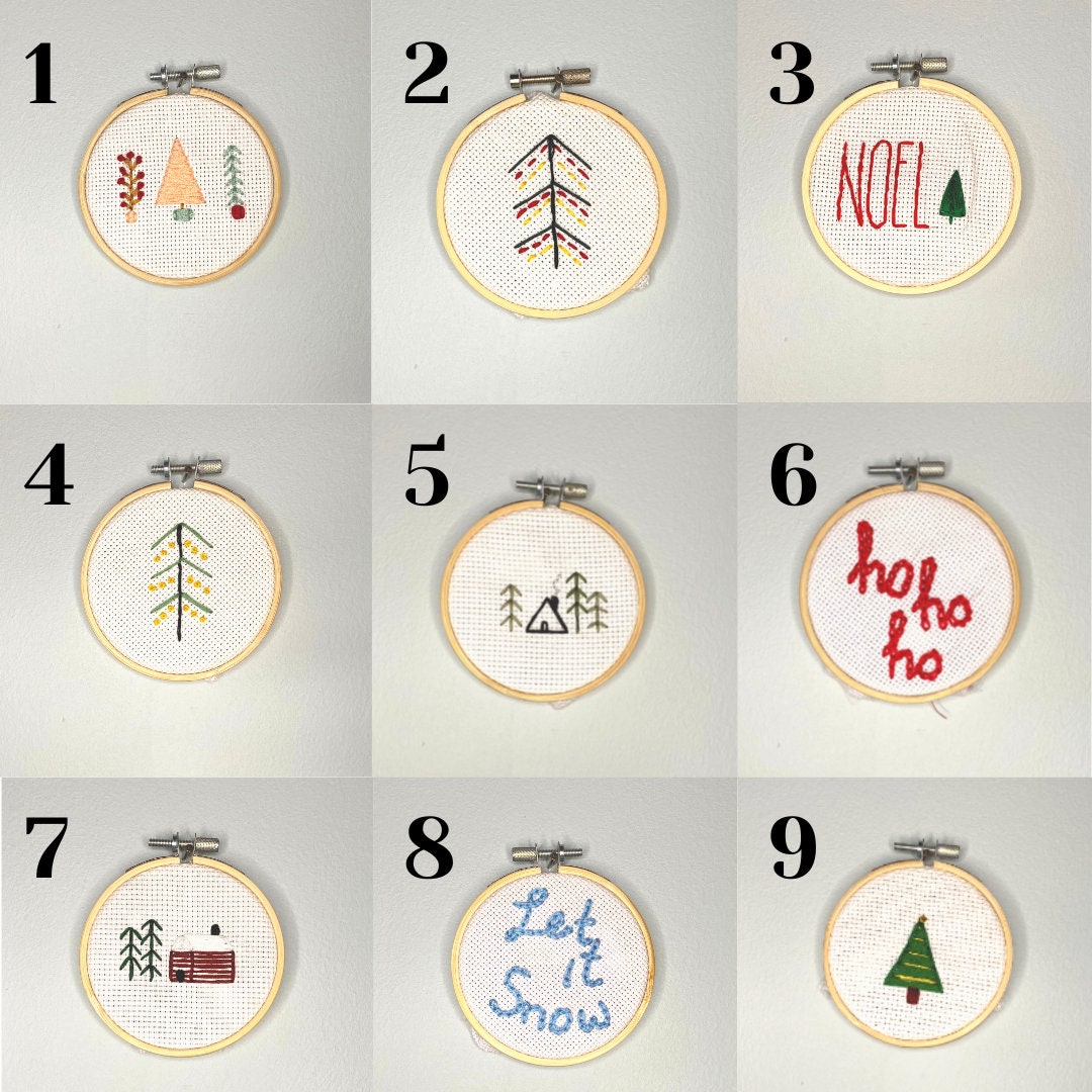 Christmas Embroidery Hoop Christmas Tree Decoration - Etsy