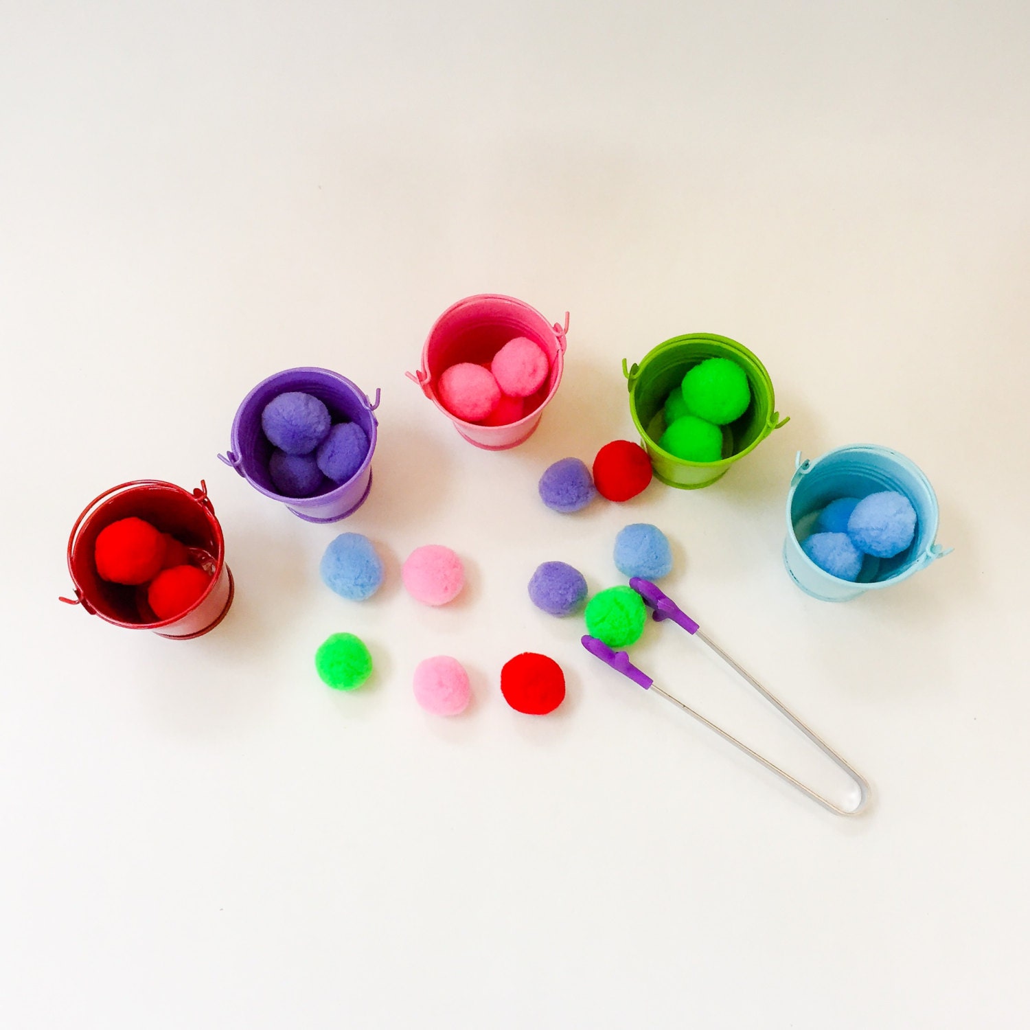 Busy Bags Activity Pom Poms Sorting Montessori inspired | Etsy