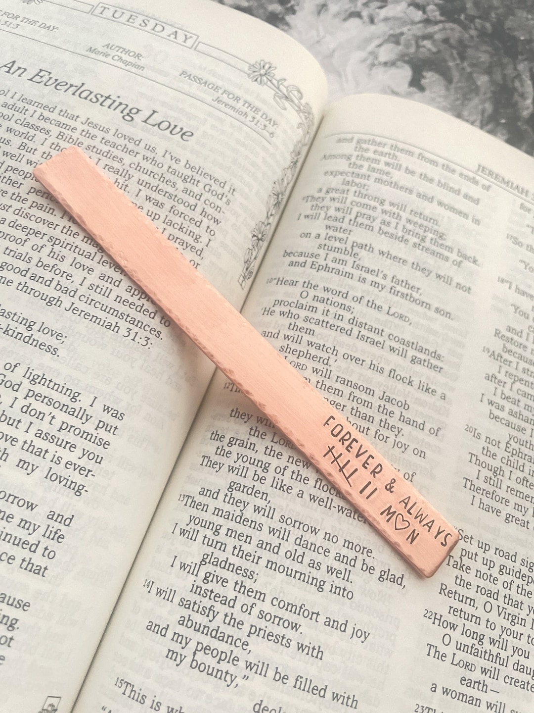 Copper Bookmark Anniversary, Personalized Custom Copper Bookmark, 7 ...