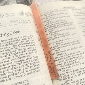 Copper Bookmark Anniversary, Personalized Custom Copper Bookmark, 7 ...