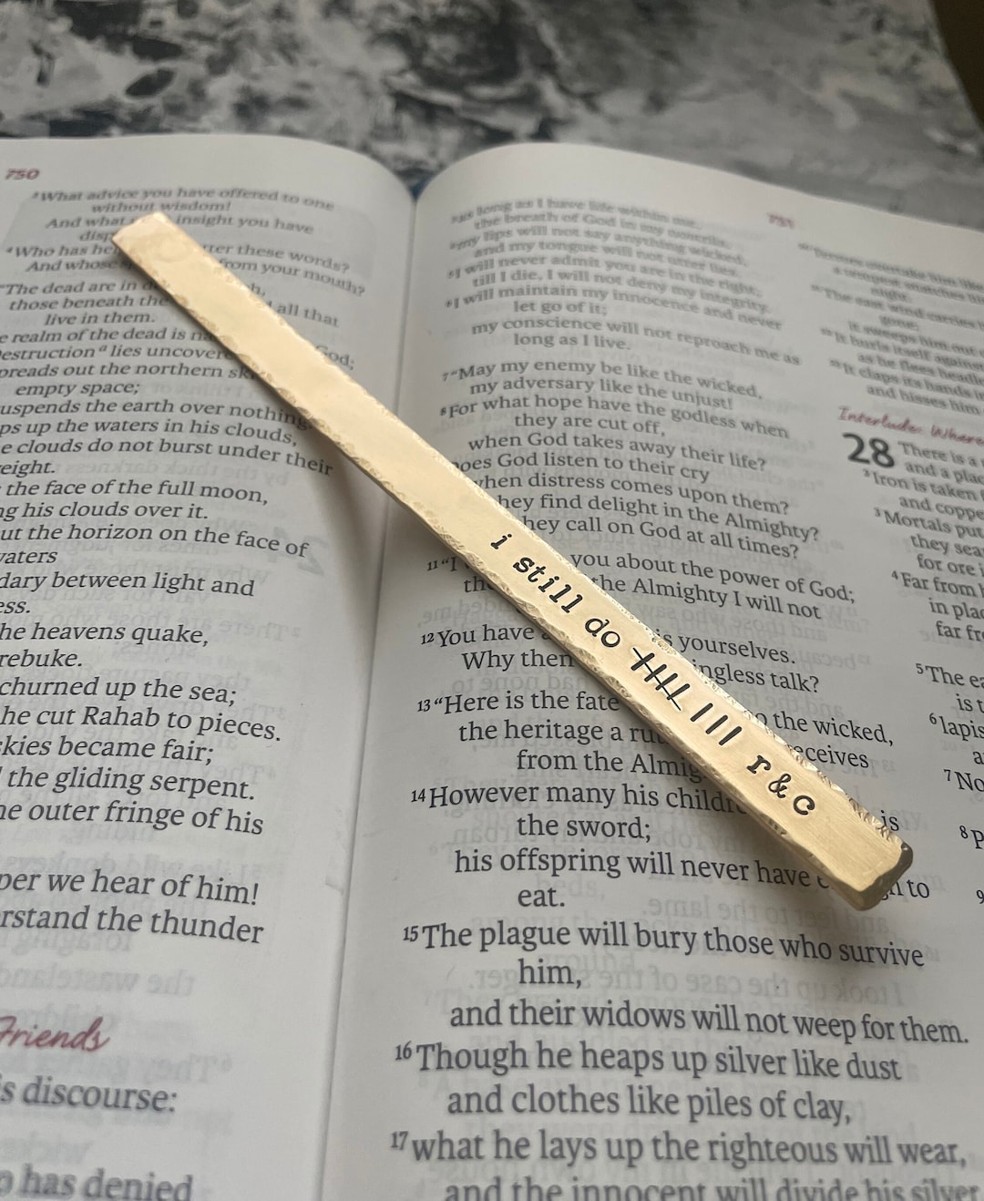 Bronze Anniversary Custom Bookmark, Bronze Anniversary Gift for Men, I ...