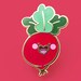 Happy Radish Enamel Pin Vegetable Lapel Pin - Etsy