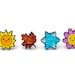 Small Summer Sun Pin - Tiny 4 Season Enamel Pins - Sun, Leaf, Flower ...