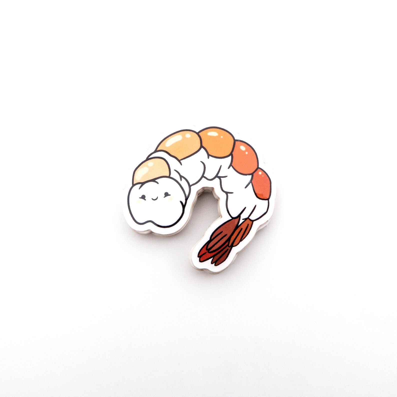 Cute shrimp vinyl sticker kawaii small prawn food sticker | Etsy