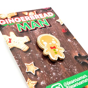 Gingerbread Man Pin Hard Enamel Pin Christmas Lapel Pin - Etsy