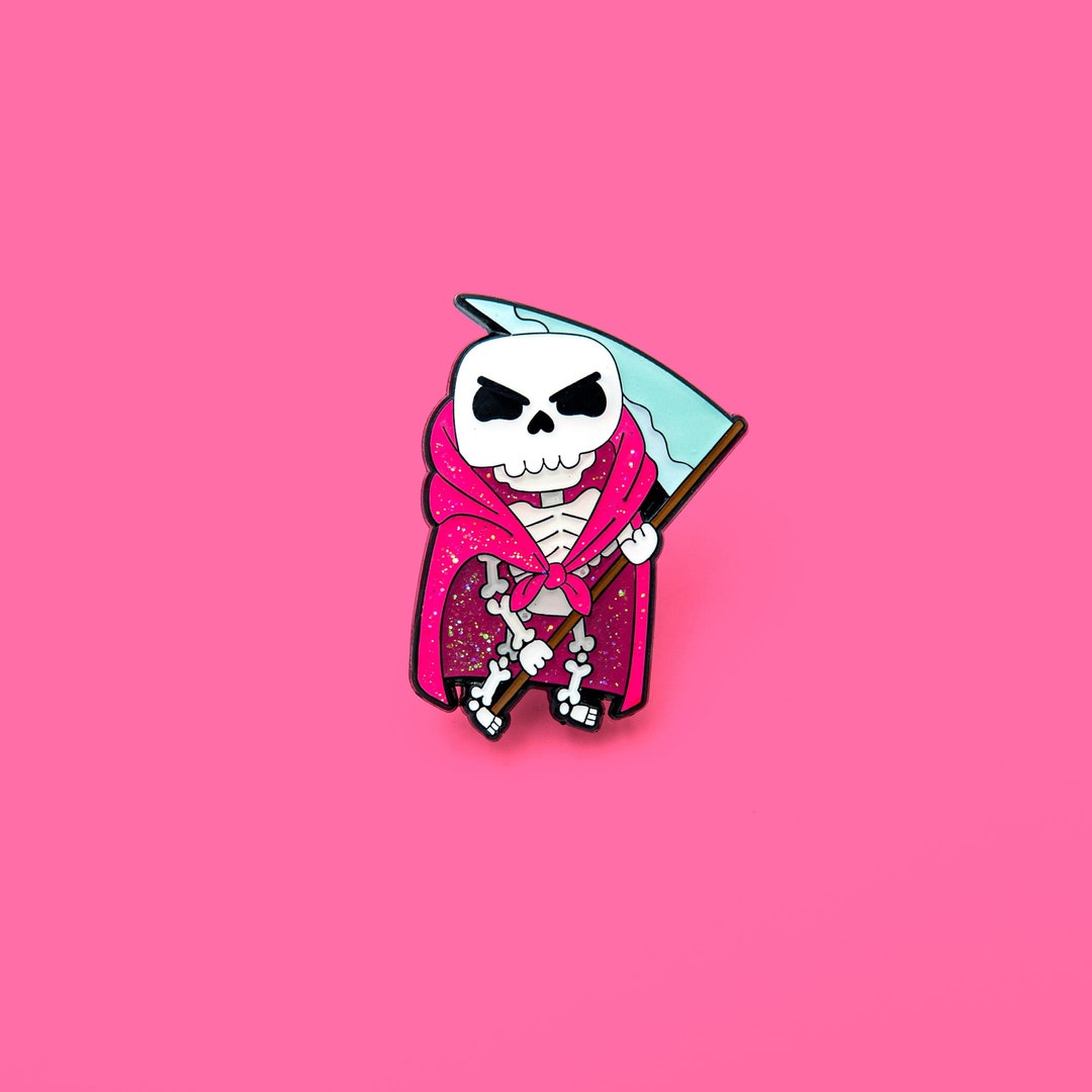 Kawaii Death Soft Enamel Pin - Grim Reaper Lapel Pin - Etsy
