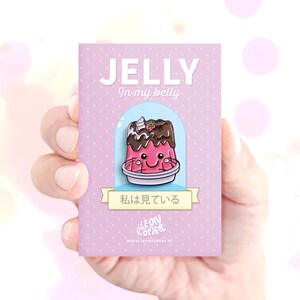 JELLY ENAMEL PIN Soft Enamel Food Pin Pink Dessert Lapel Pin - Etsy