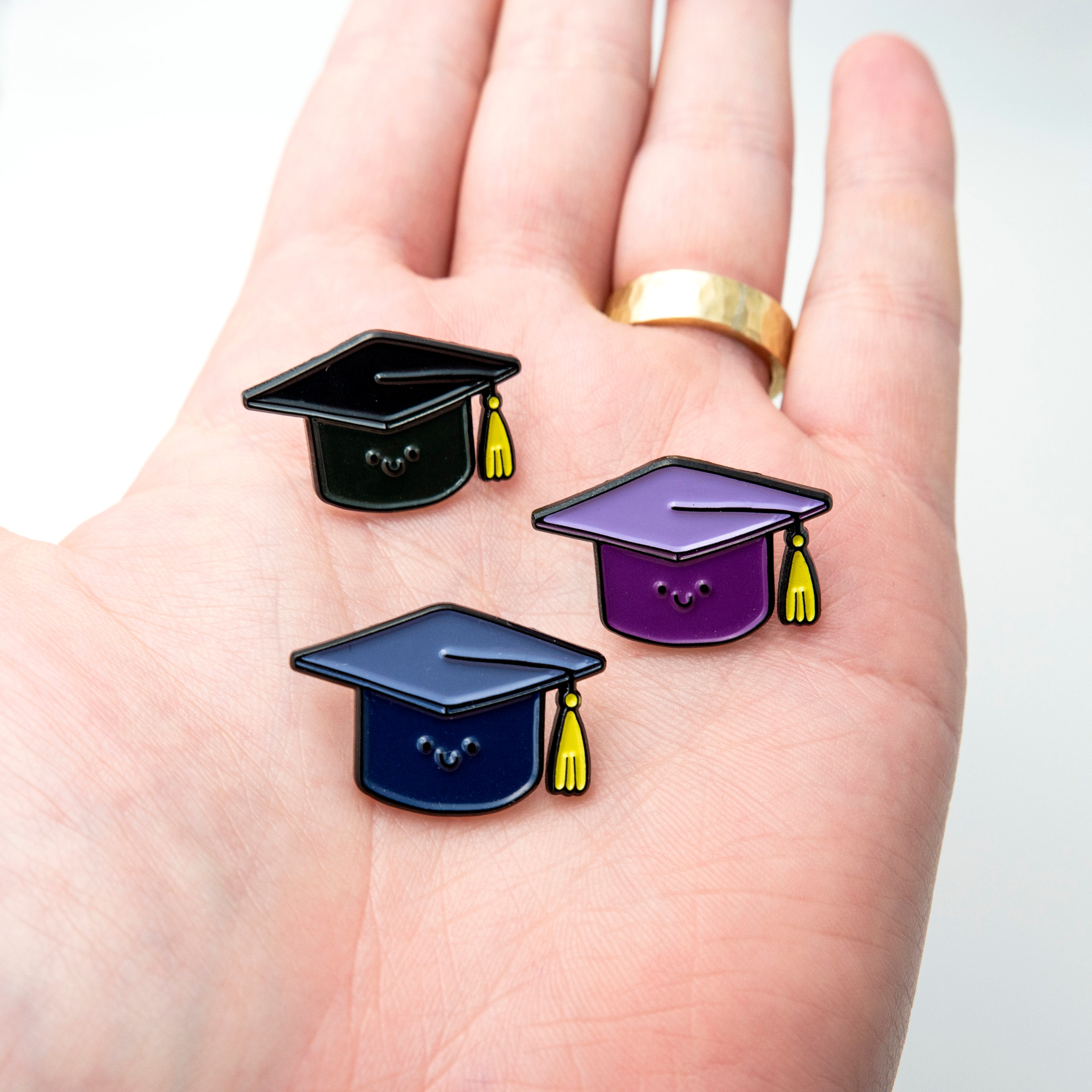 Graduation Hat Enamel Pin - Academic Cap Pin - Etsy