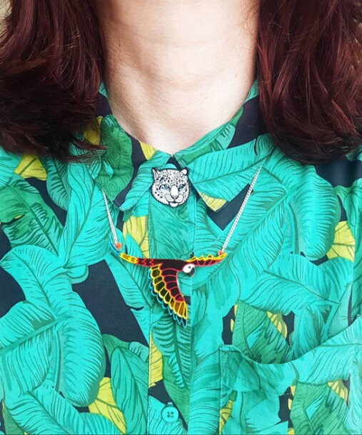 Snow Leopard Enamel Pin Blue Glitter Eyes Black and White - Etsy