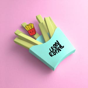 Fries Enemal Pin - Happy Fries - Etsy