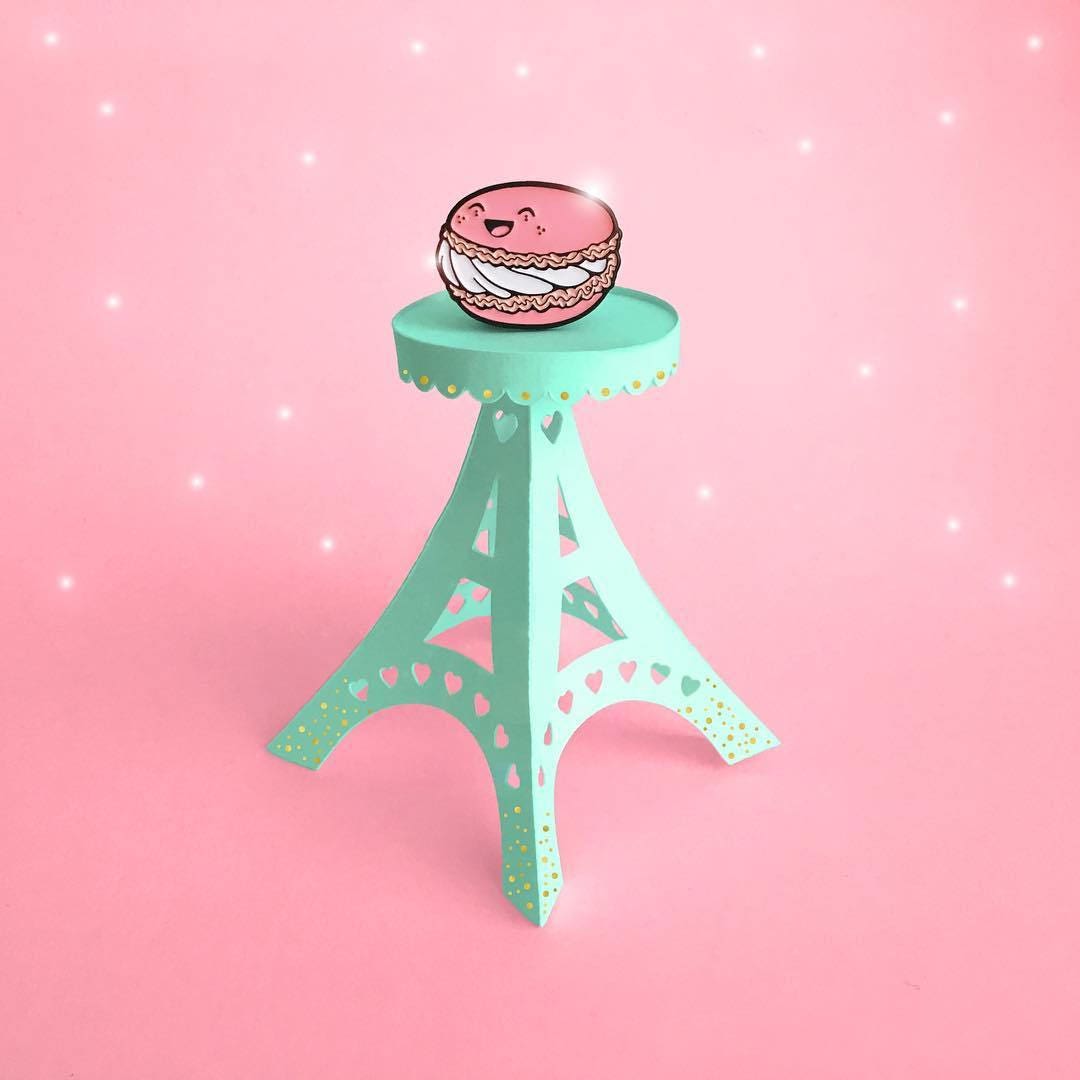Happy Macaron Enamel Pin Pastel Pink Green Mint Yellow - Etsy UK