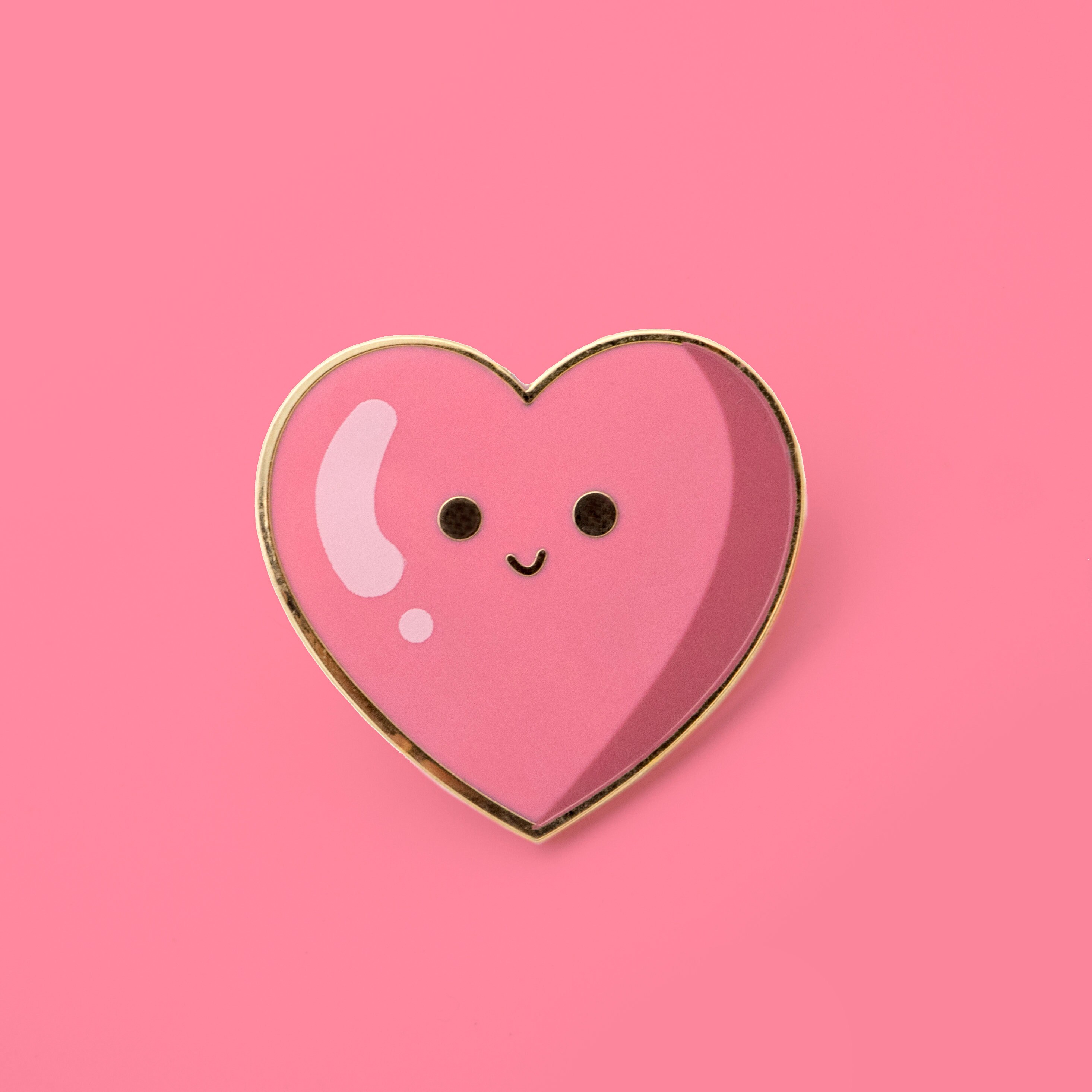 Tiny Heart Pin - I LOVE YOU Pin - Small Happy Heart - Hard Enamel Badge ...