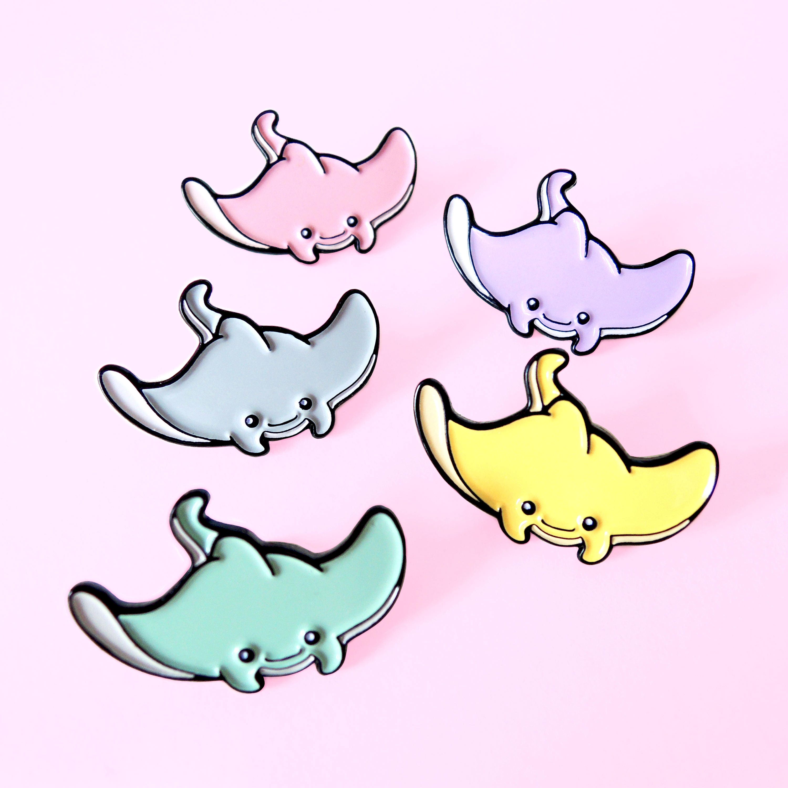Enamel Pastel Baby Manta Pin - Etsy Canada