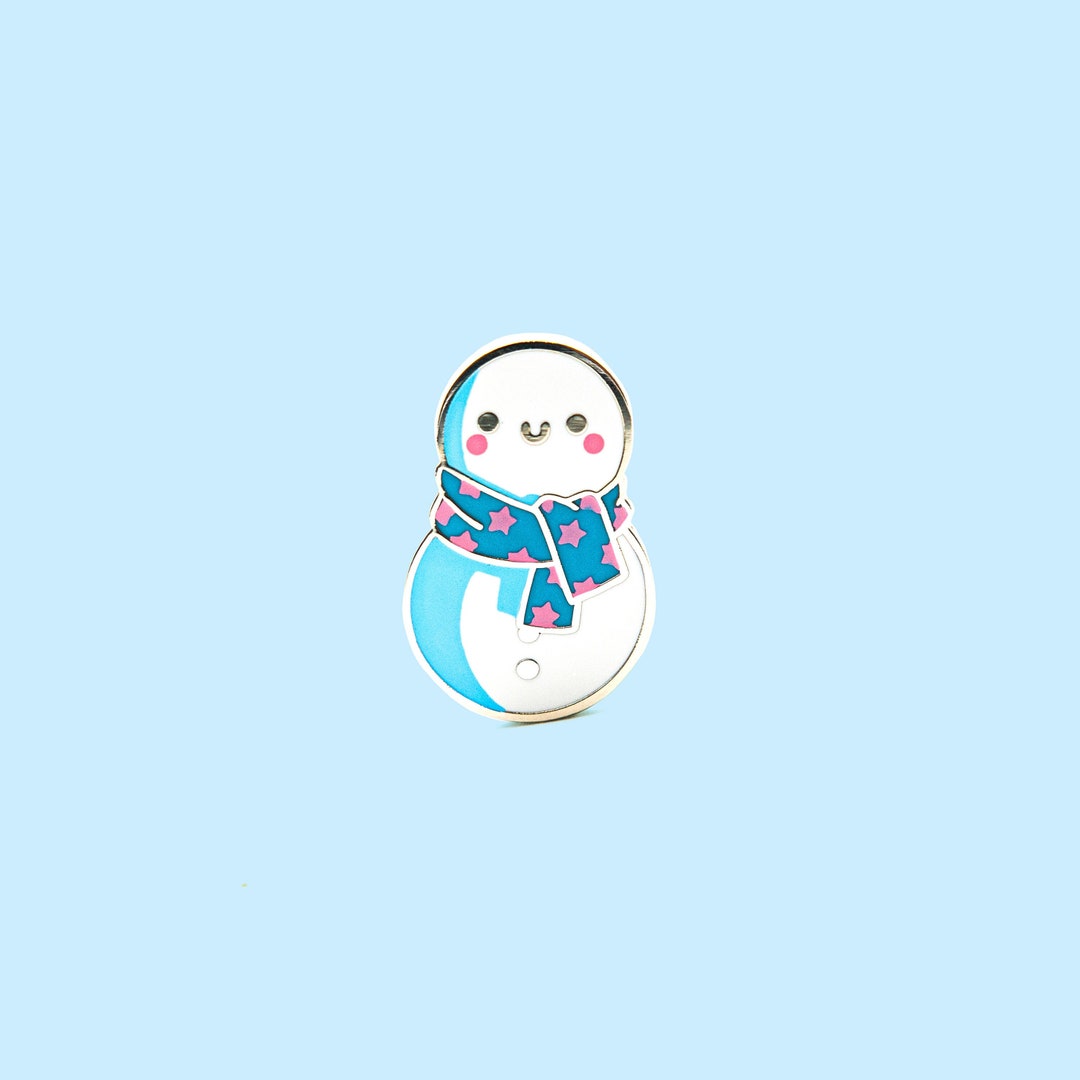 Snowman Pin Hard Enamel Pin Christmas Lapel Pin - Etsy