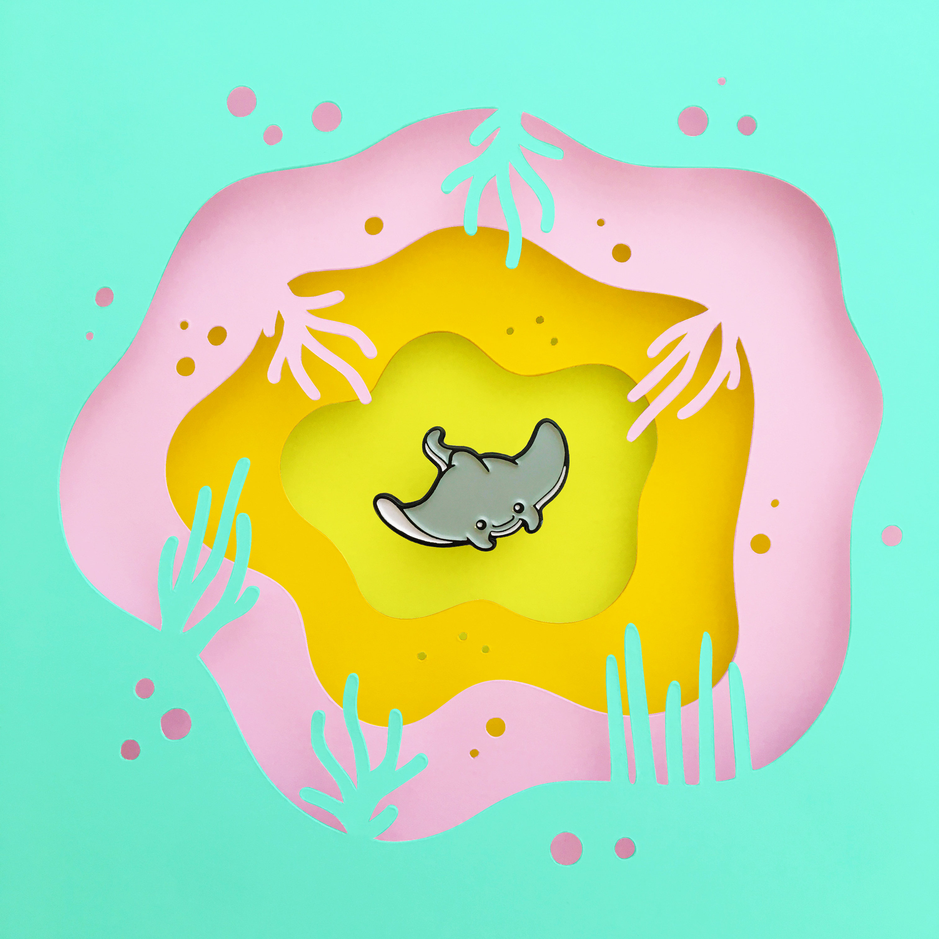 Enamel Pastel Baby Manta Pin - Etsy Canada