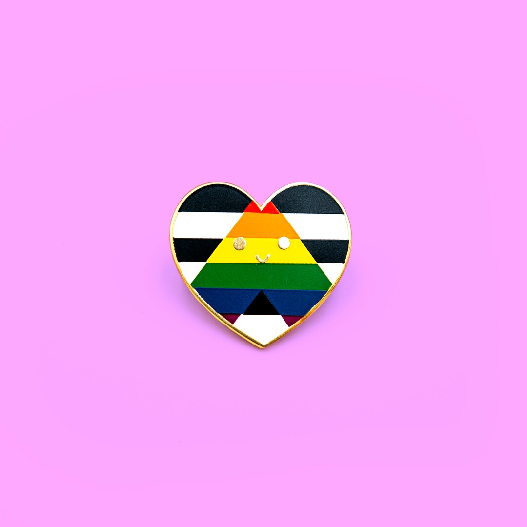 Straight Ally Pride Flag Heart Pin - Pride LGBTQAI+ Enamel Pin - Etsy