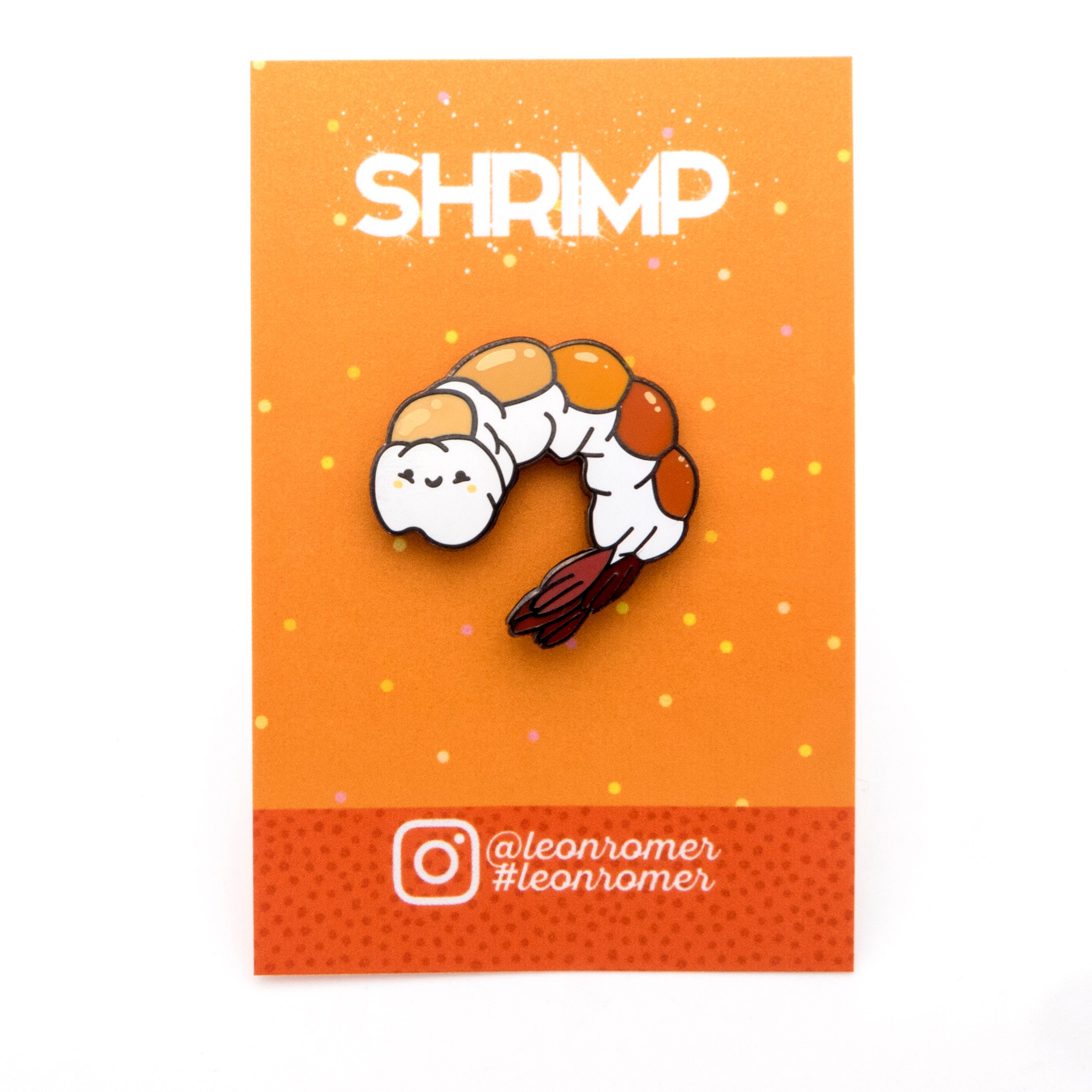 Cute Shrimp Pin Kawaii Prawn Enamel Pin Food Pin Hard | Etsy