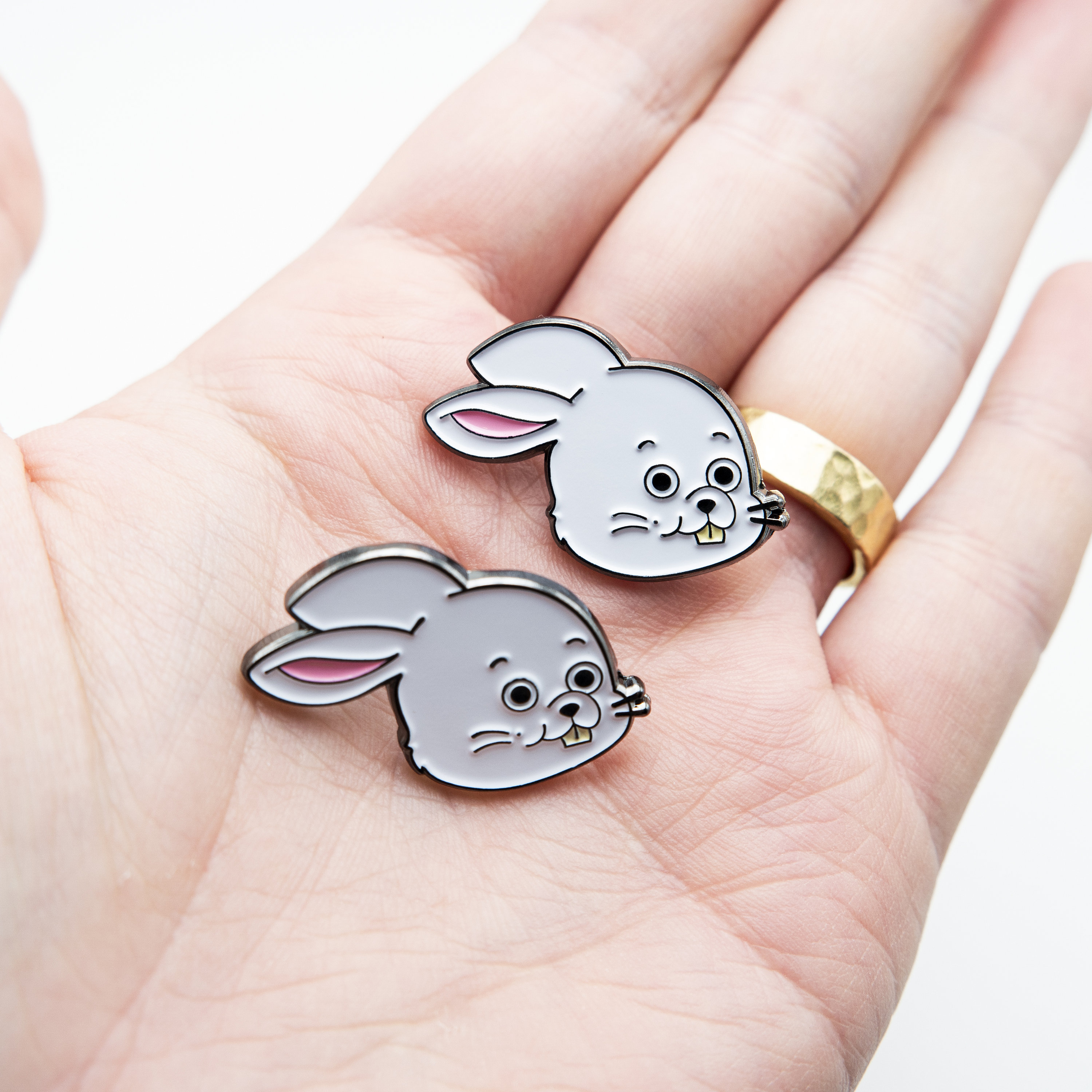 Bunny Enamel Pin - Etsy