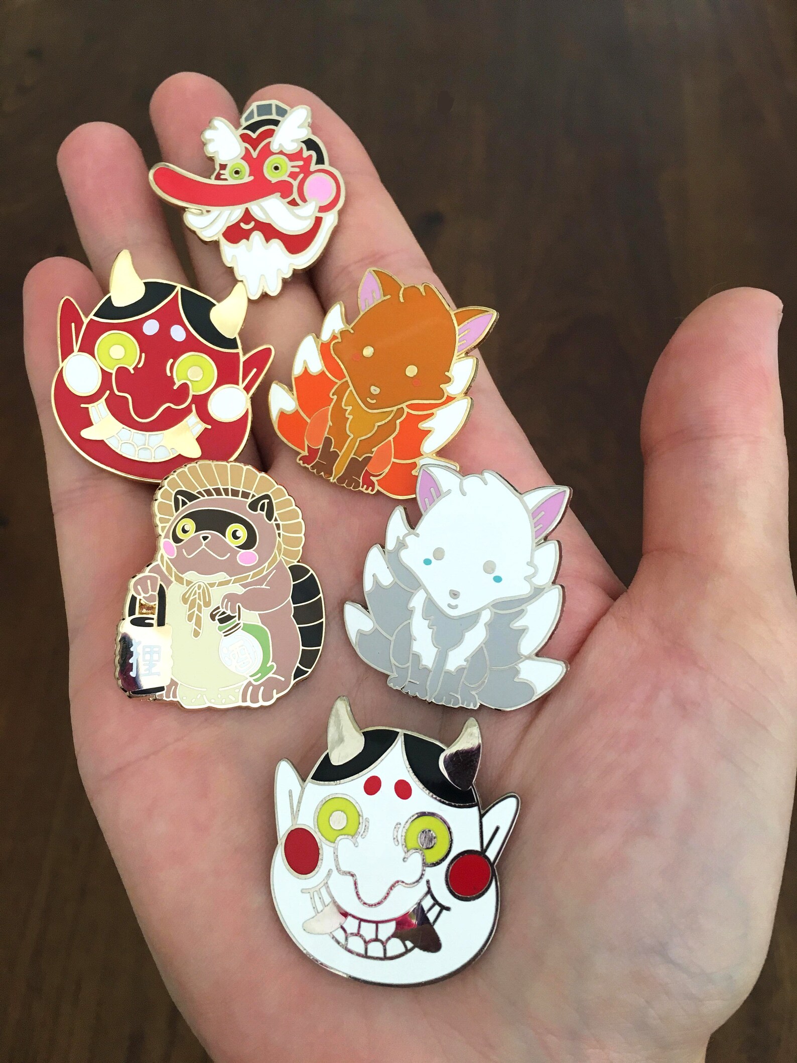 Fierce Tengu Pin Yokai Lapel Pin Hard Enamel Demon Pin | Etsy