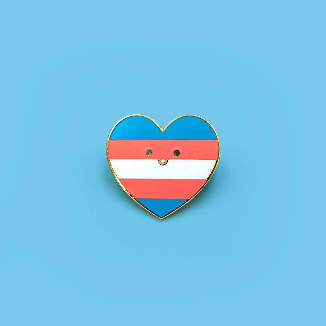 Transgender Pride Flag Heart Pin - Pride LGBTQAI+ Enamel Pin - Etsy