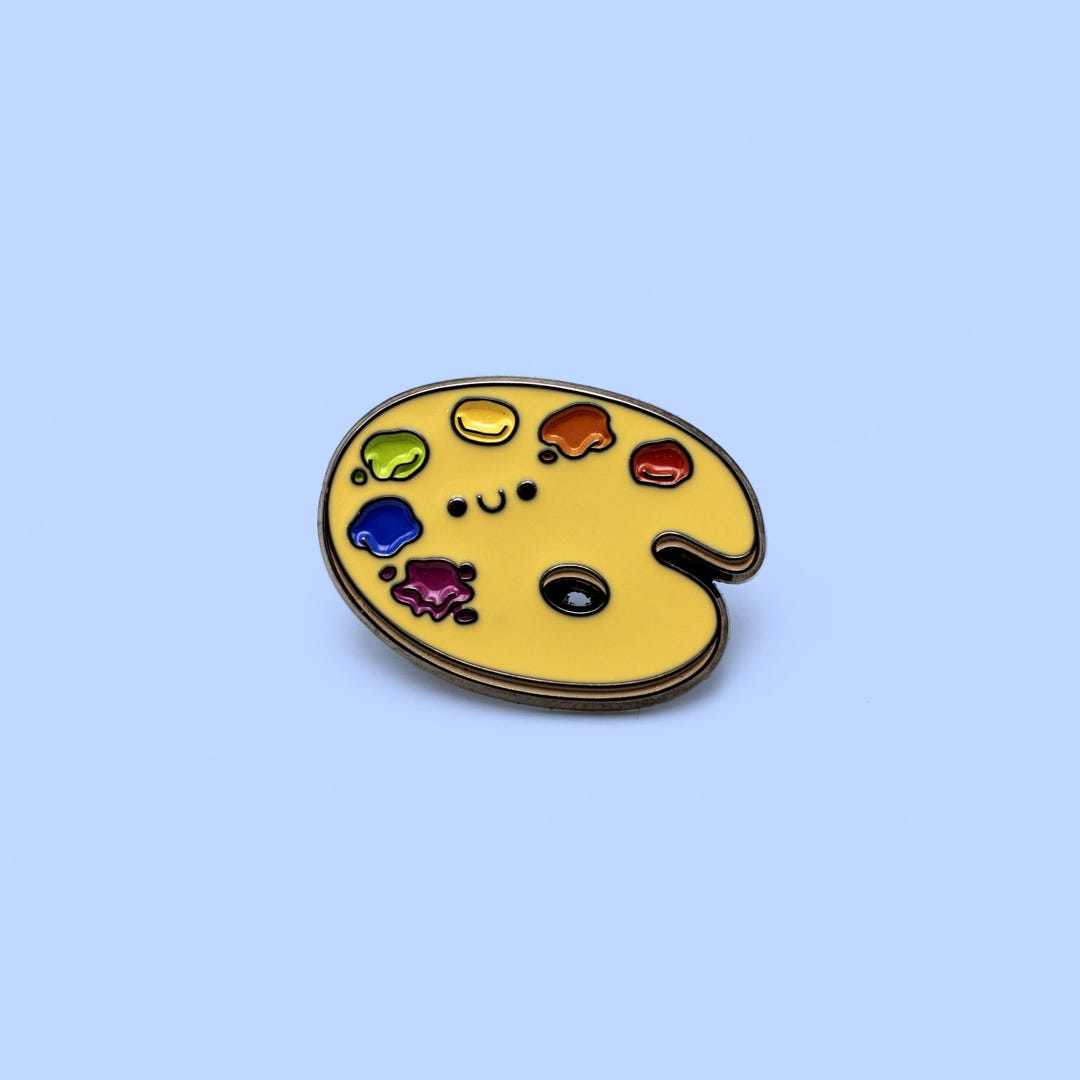 Painter's Palette Soft Enamel Pin - Etsy