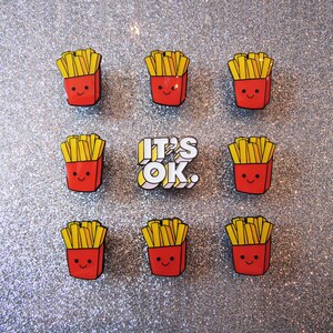 Fries Enemal Pin - Happy Fries - Etsy
