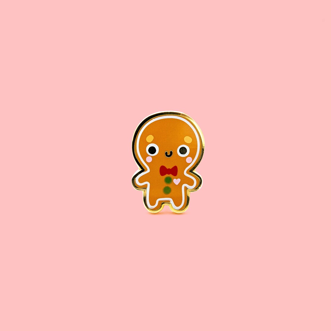 Gingerbread Man Pin Hard Enamel Pin Christmas Lapel Pin - Etsy
