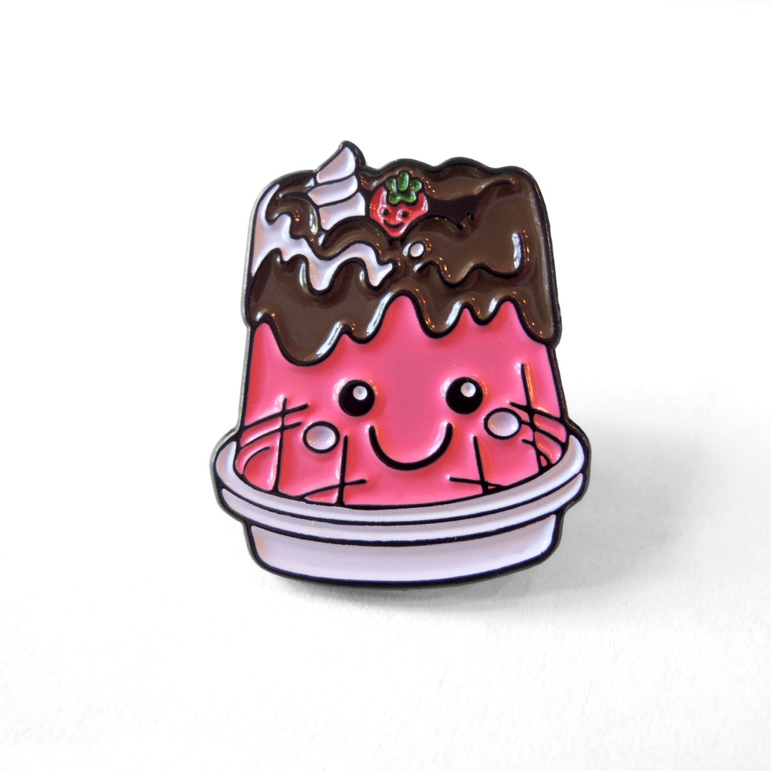 JELLY ENAMEL PIN Soft Enamel Food Pin Pink Dessert Lapel Pin - Etsy
