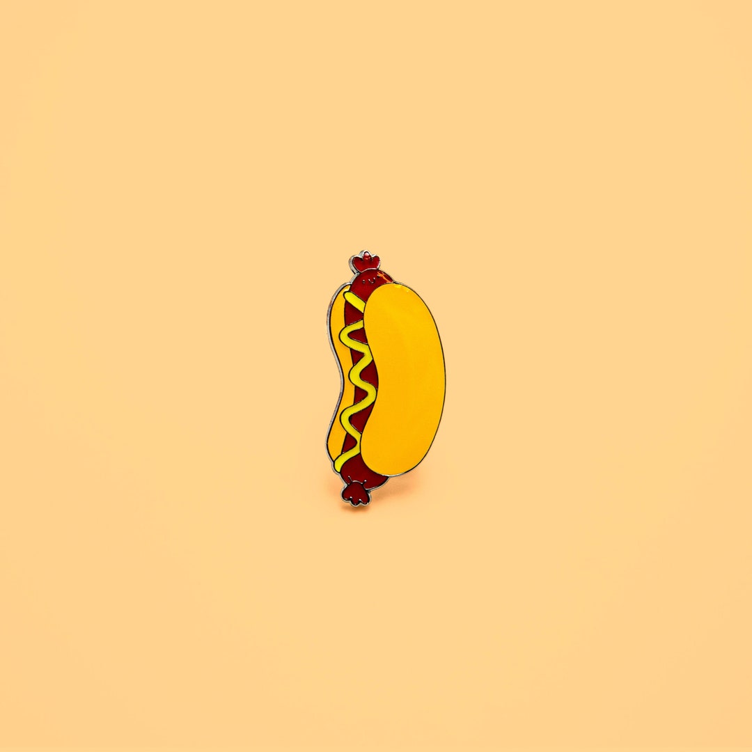 Hotdog Enamel Pin - Junk Food Lapel Pin - Etsy