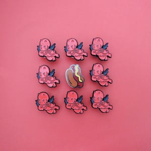 Enamel Little Devil Pin Cute but Evil Satan Lapel Button He Gives the ...