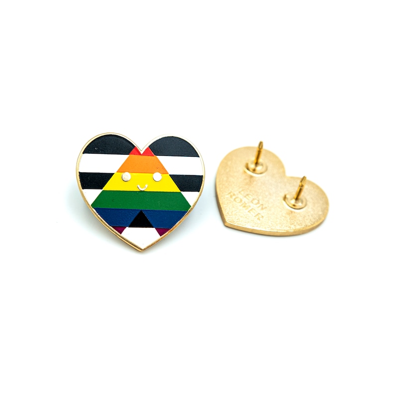 Straight Ally Pride Flag Heart Pin - Pride LGBTQAI+ Enamel Pin - Etsy