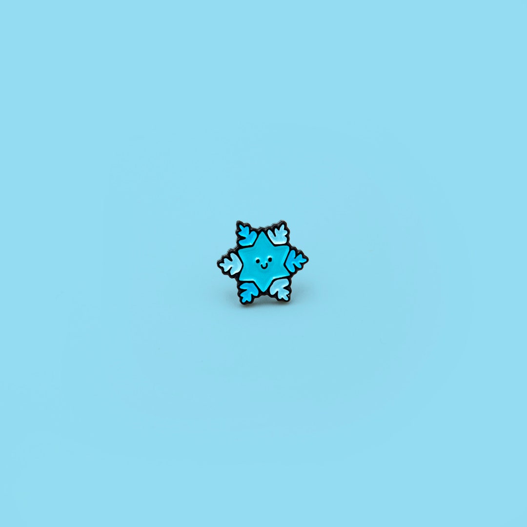 Small Winter Snowflake Pin - Tiny 4 Season Enamel Pins - Sun, Leaf ...