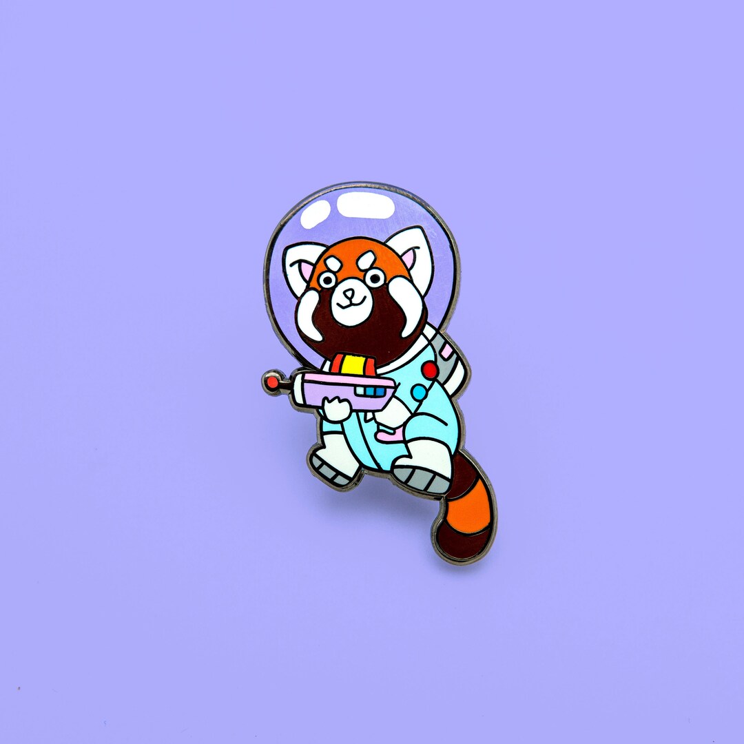 Space Red Panda Enamel Pin - Astronaut Red Panda - Etsy