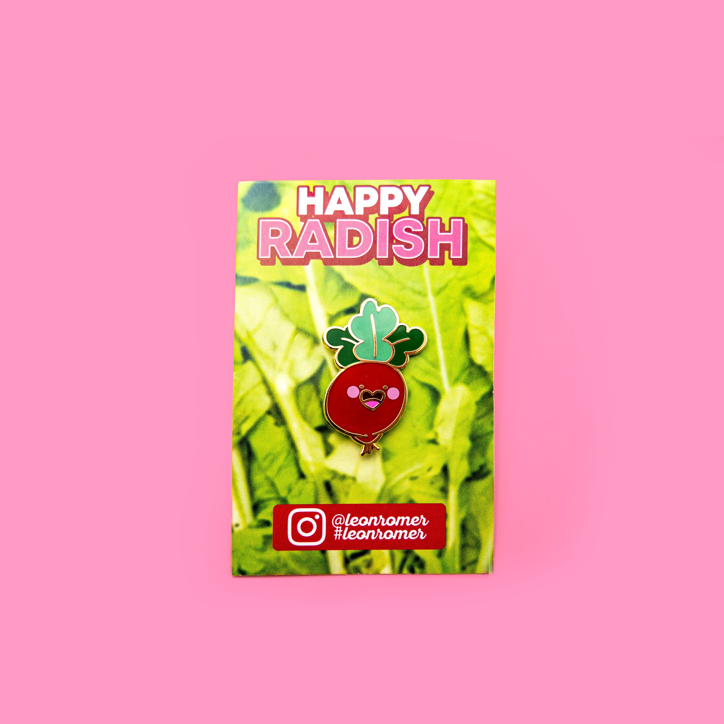Happy Radish Enamel Pin Vegetable Lapel Pin - Etsy
