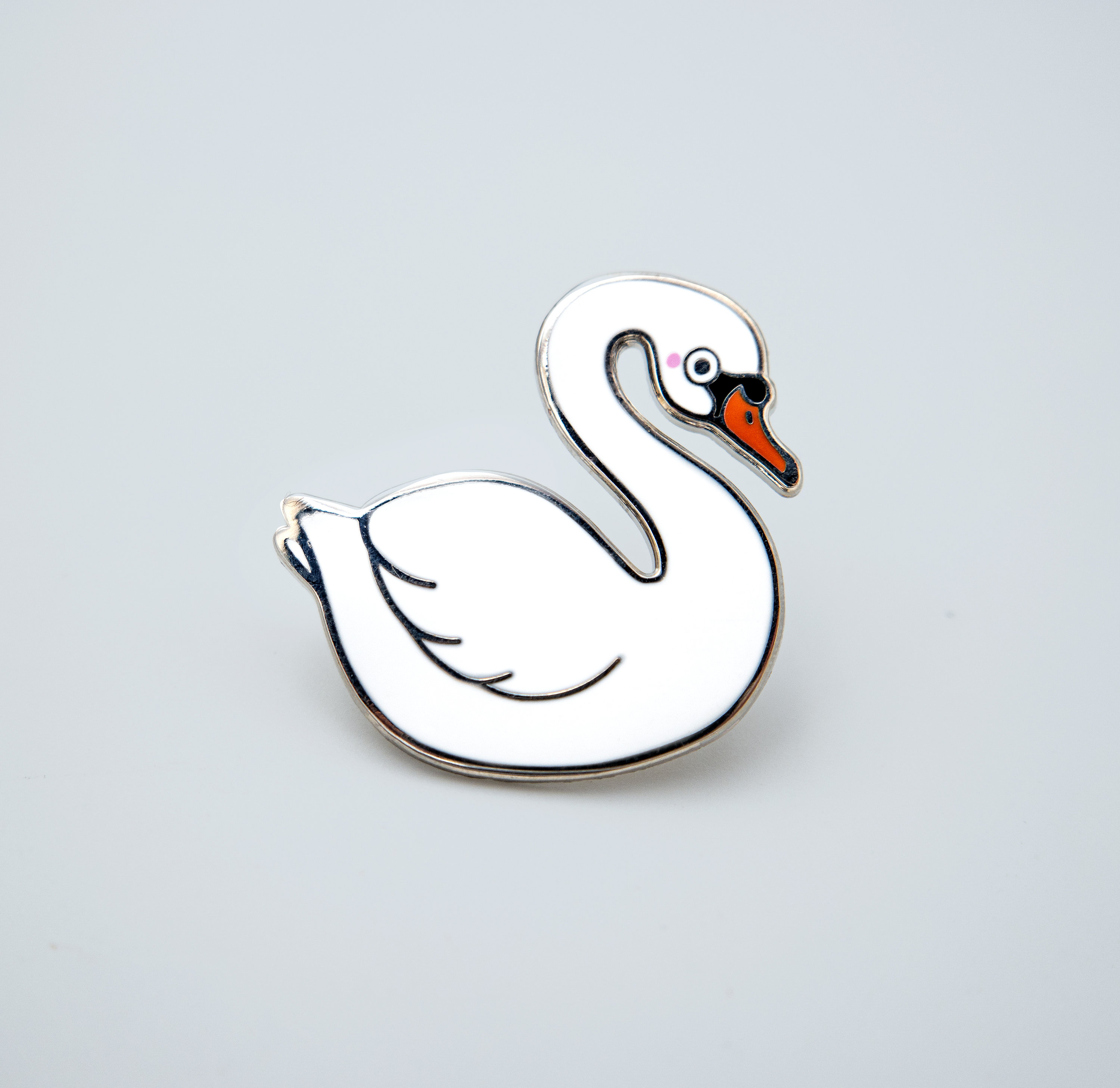 Majestic Black & White Swan Enamel Pin _ Bird Brooch Pin - Etsy