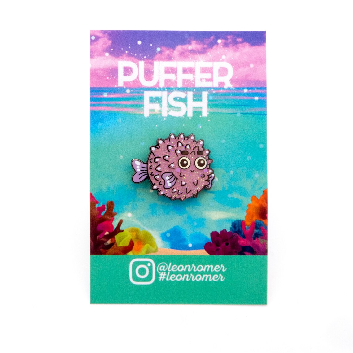 Baby Puffer Fish Pin - Blowfish - Yellow Puffer Fish - Pink Puffer Fish ...
