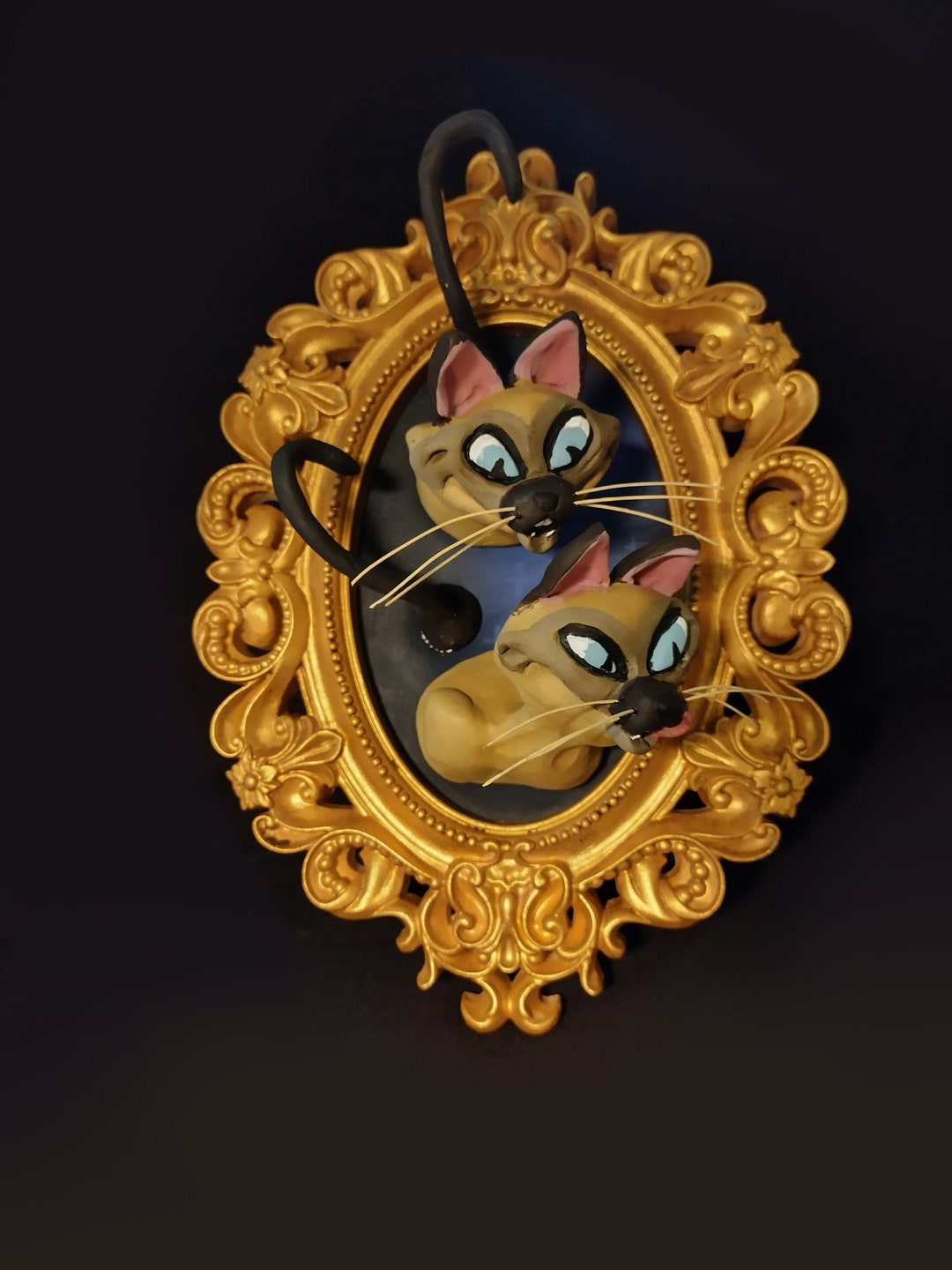 Lady and the Tramp (siamese Cats). Handmade Polymer Clay Action Figure ...