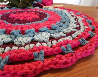 T shirt yarn rugs | Etsy