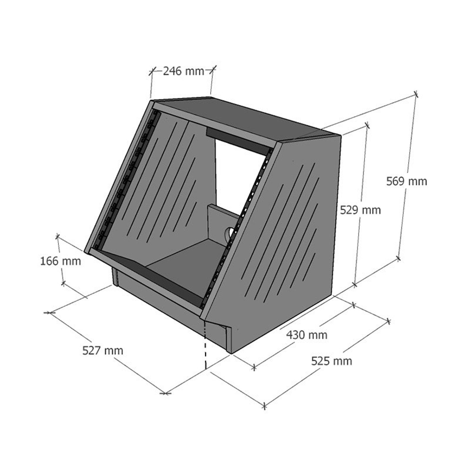 Vented Rake Rack - 10U - Etsy Canada