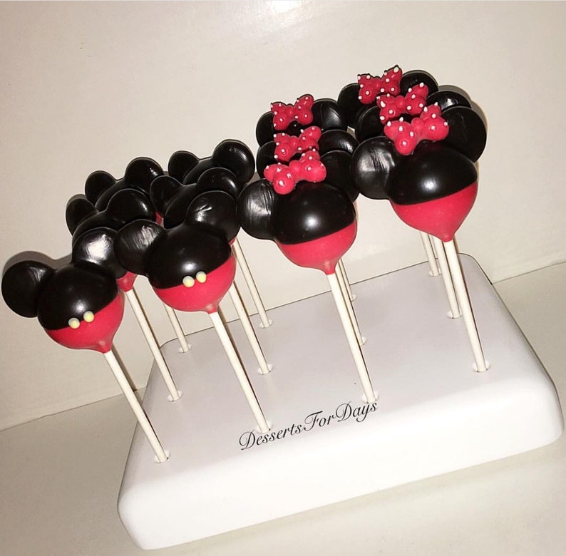 1 Dz. Mickey and Minnie Mouse Cake Pops. Dessert Table. Party Favors ...
